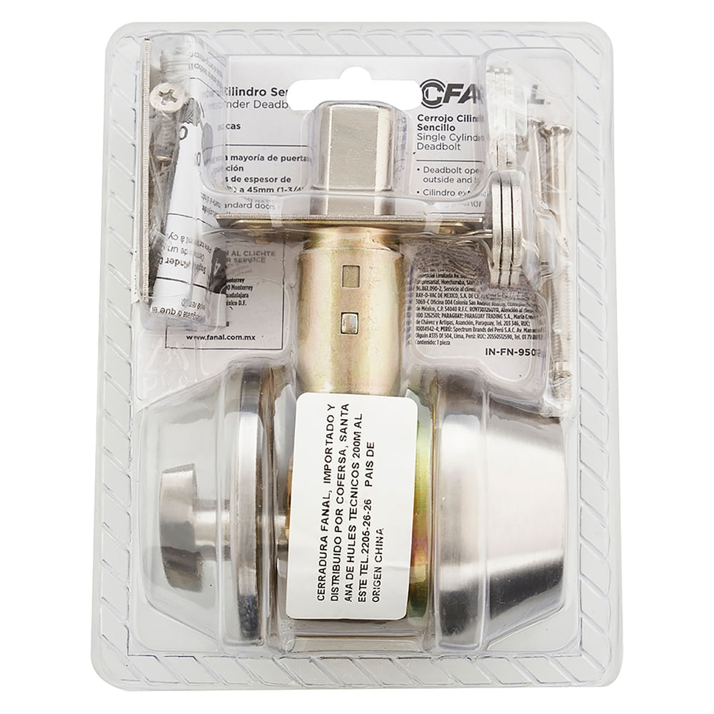 Comprar Cerrojo Fanal Acero Inoxidable Con Llave - unidad | Walmart ...