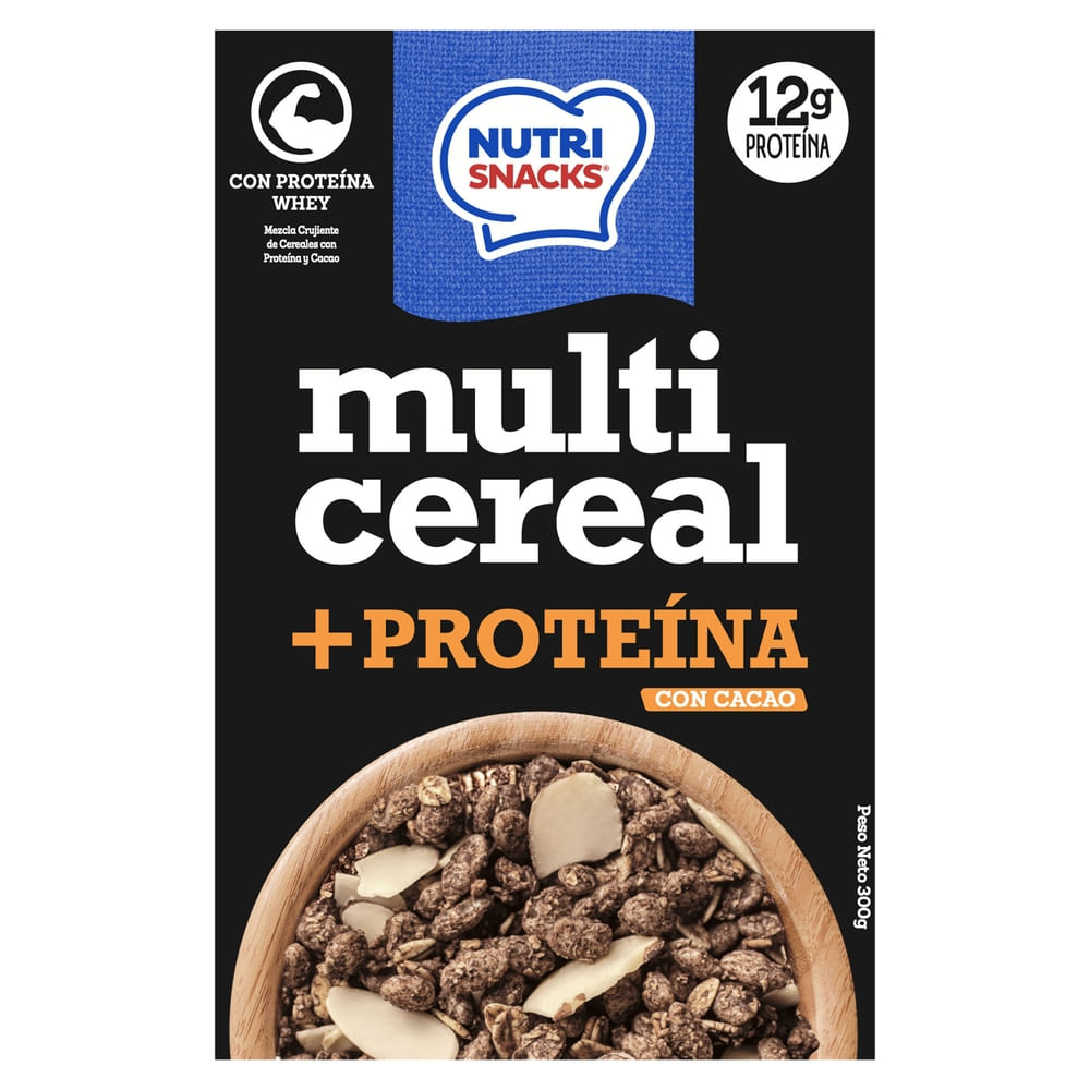Comprar Multicereal Nutrisnacks + Proteína Con Cacao, 12g De Proteína ...