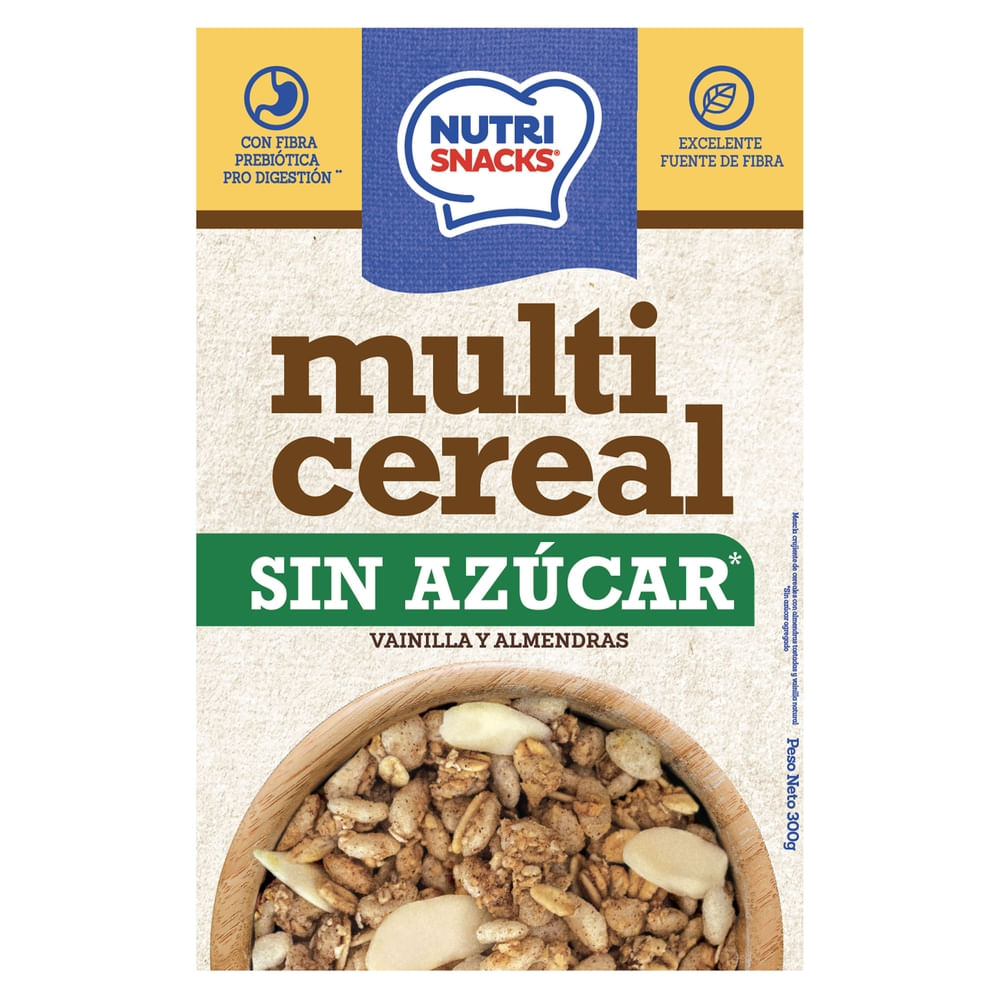 Comprar Multicereal Nutrisnacks Sin Azúcar De Vainilla Y Almendras, Con ...