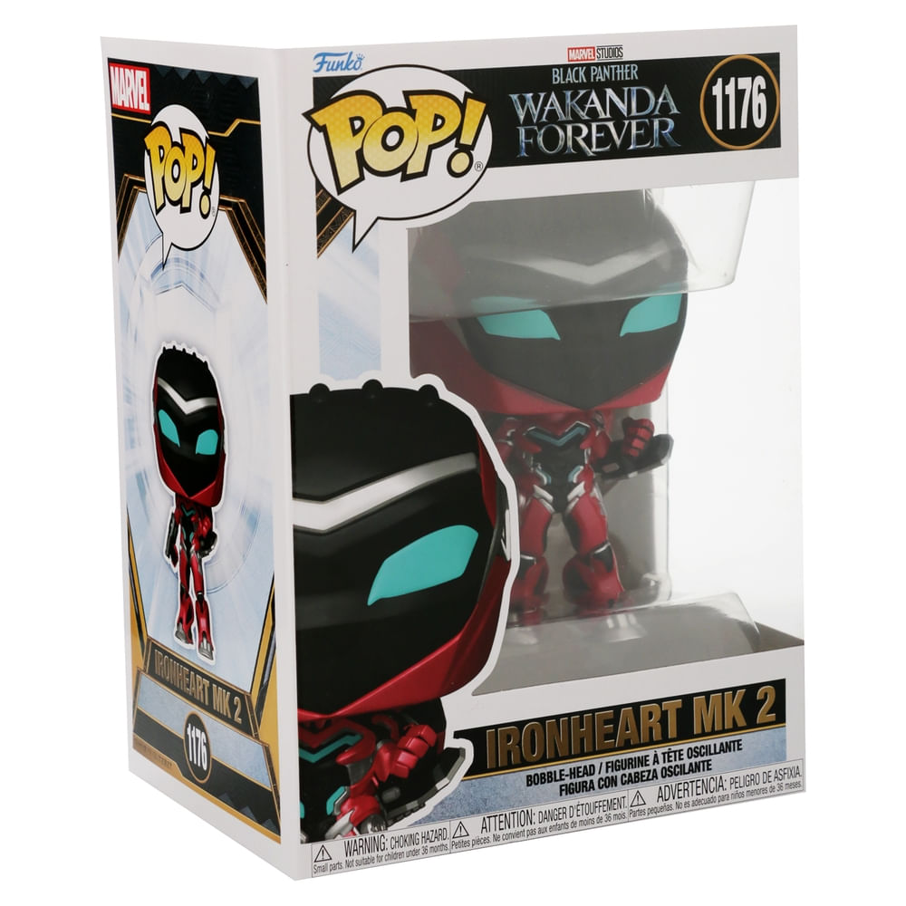 Pop Marvel: Black Panther Wf S2 - Ironheart Mk2 Fig. Cabeza Oscilante ...