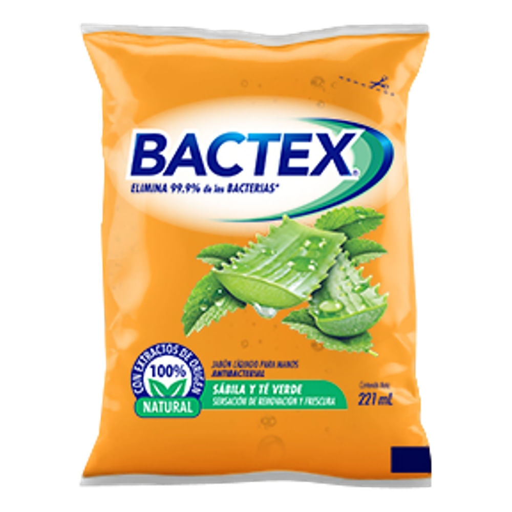 Comprar Jabón Líquido Bactex Antibacterial Sábila Sachet -221 ml ...