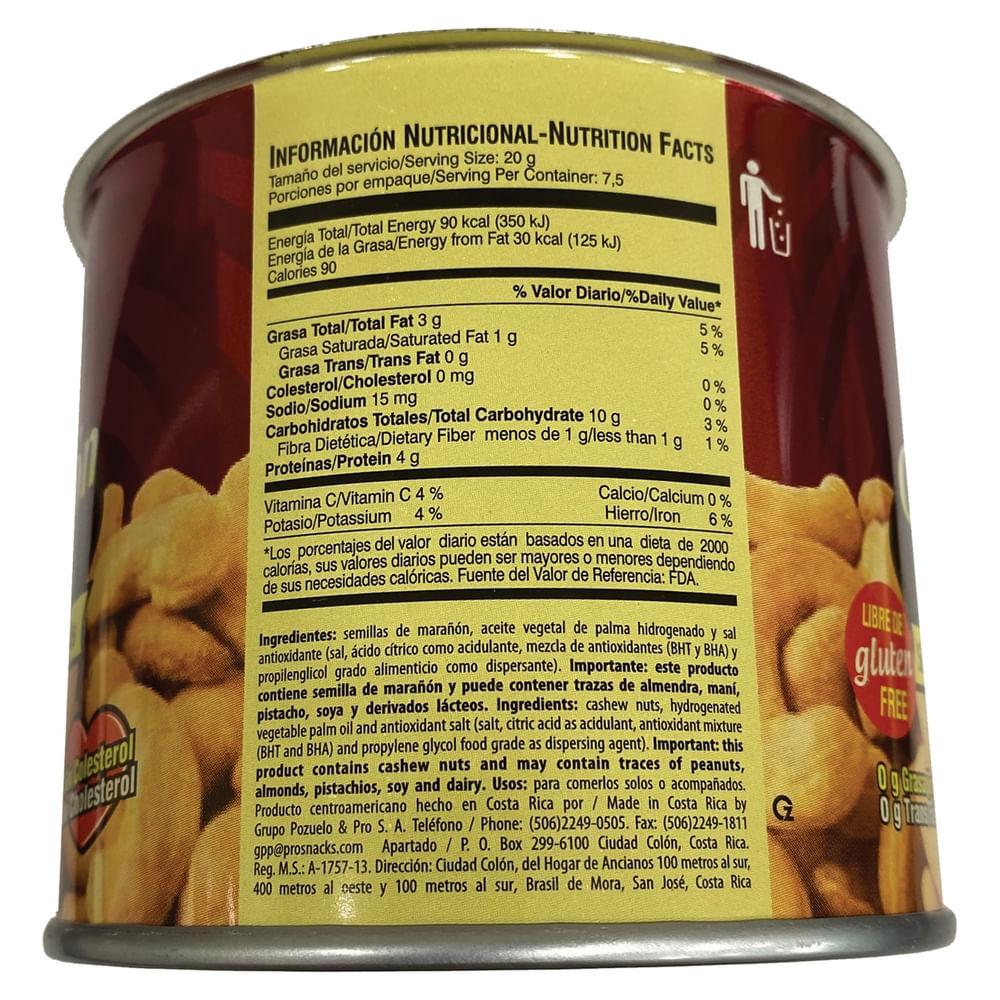 Comprar Semilla Pro Marañon Lata -150 g | Walmart Costa Rica - Walmart ...