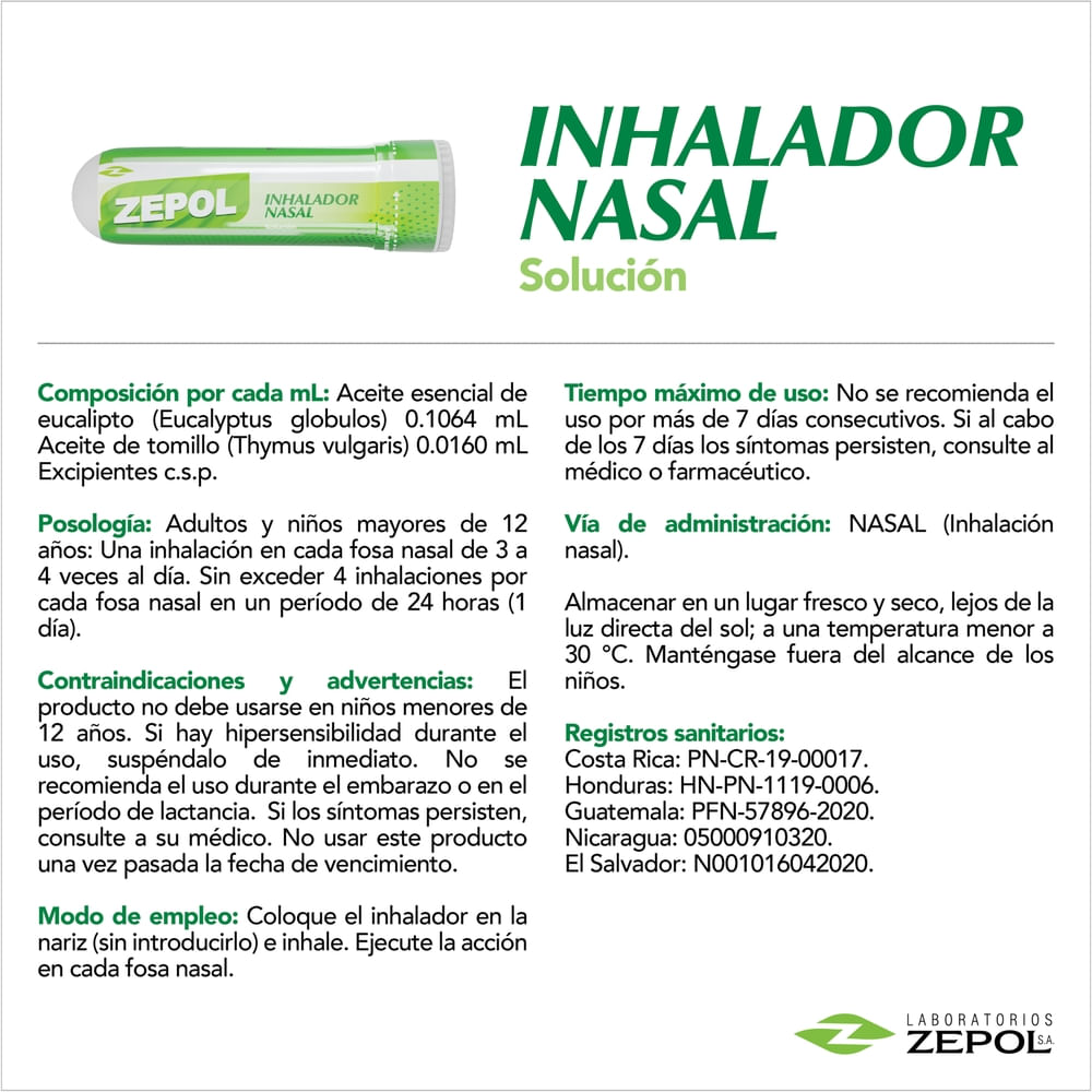 Comprar Inhalador Nasal Zepol -1 ml | Walmart Costa Rica - Walmart ...