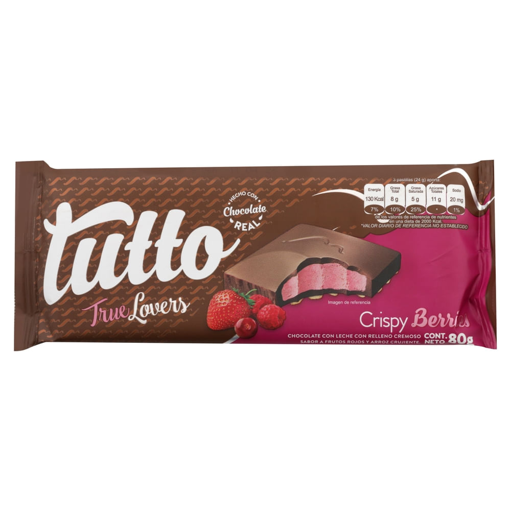Choco Tutto Lovers Frutos Rojos 80gr - Masxmenos | Compra en línea