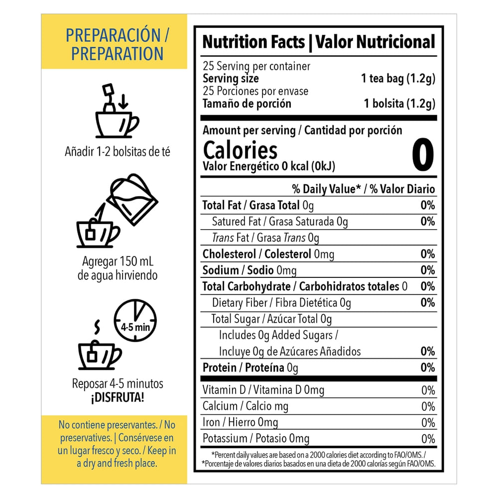 Comprar Té Mondaisa Manzanilla Caja 25 Uds - 30 g | Walmart Costa Rica ...