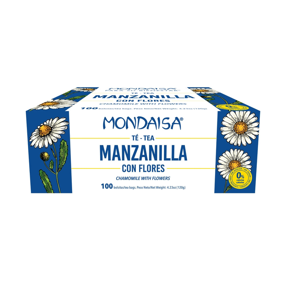 Comprar Té Mondaisa Manzanilla Natural Caja 100 uds - 120 g Walmart ...