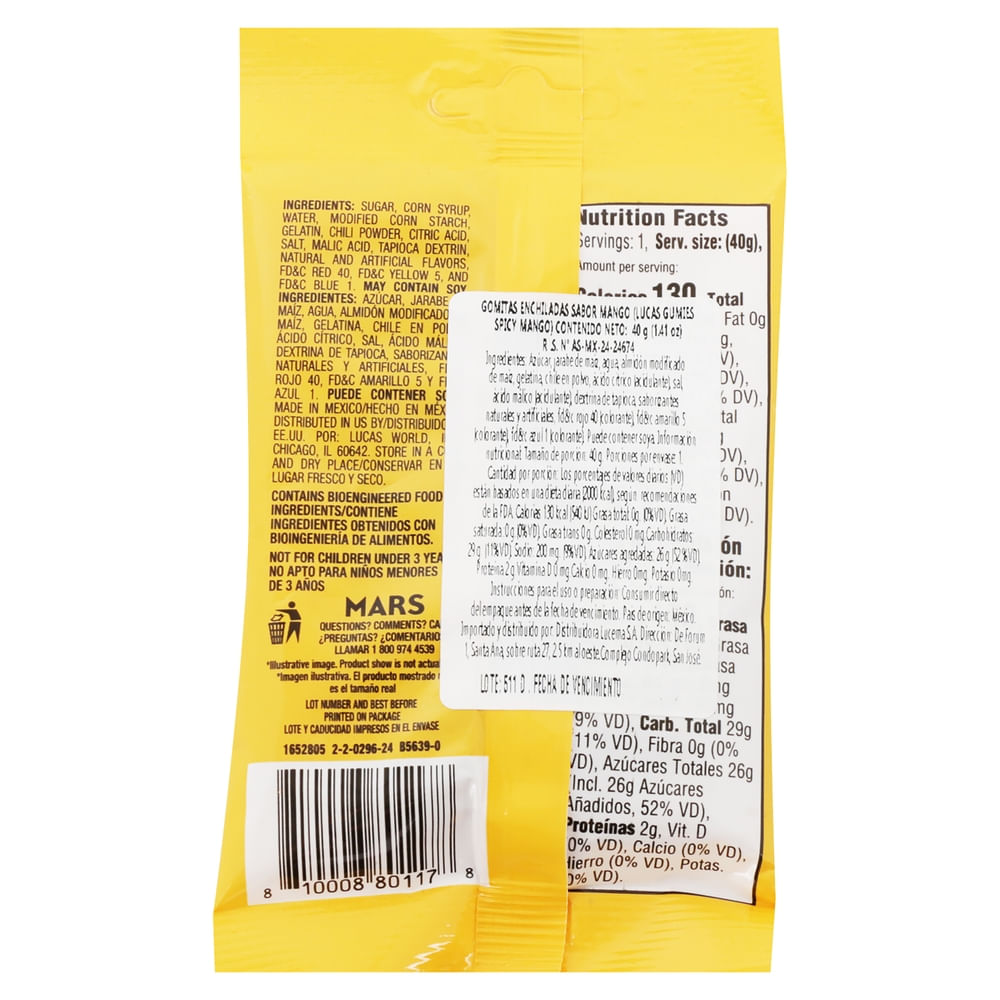 Lucas Gomitas Mango 40 Gr - Walmart | Costa Rica