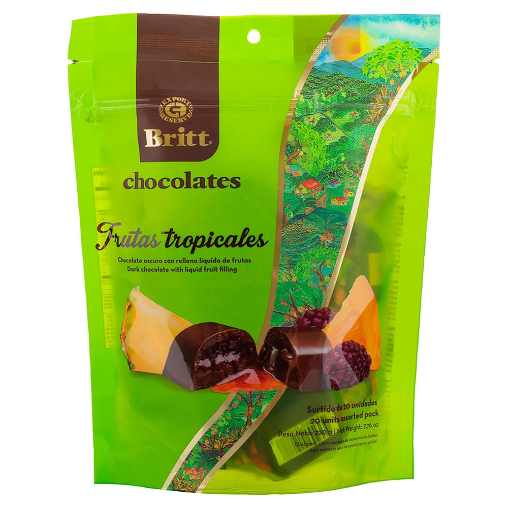 Chocolate Britt Oscro Cremoso Frutas tropicales - 220 g | Walmart Costa ...