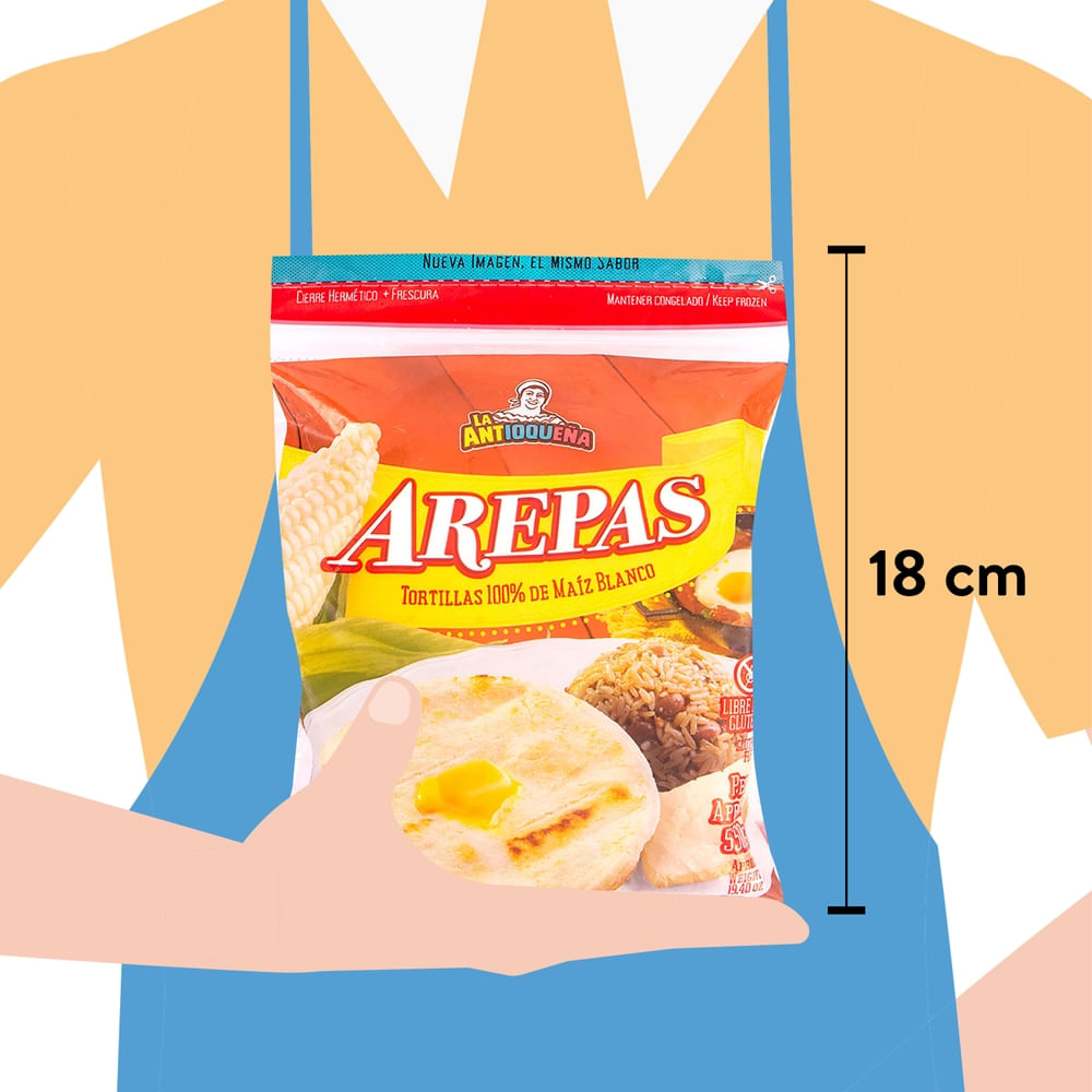 Comprar Arepas La Antioqueña Blanca 5 Unidades - 550gr | Walmart Costa ...