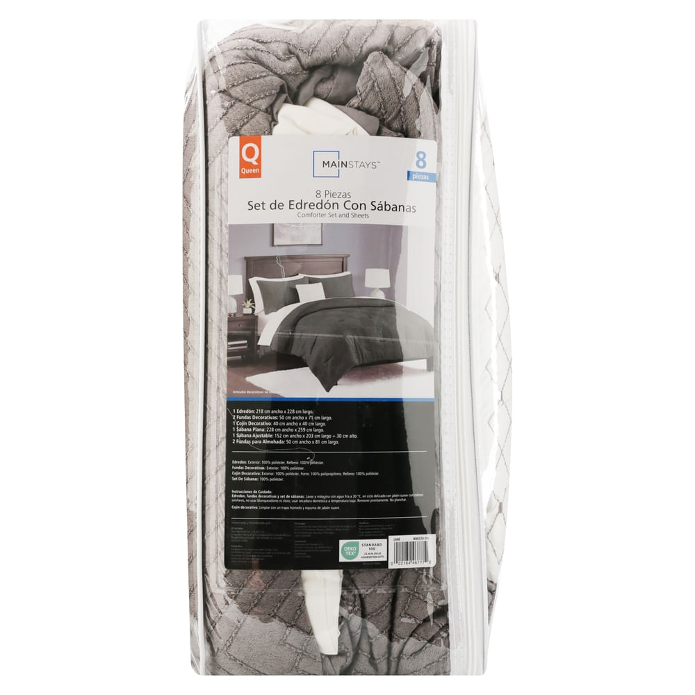 Ms Edredon Lark 8pzs Q Grey - Walmart | Costa Rica