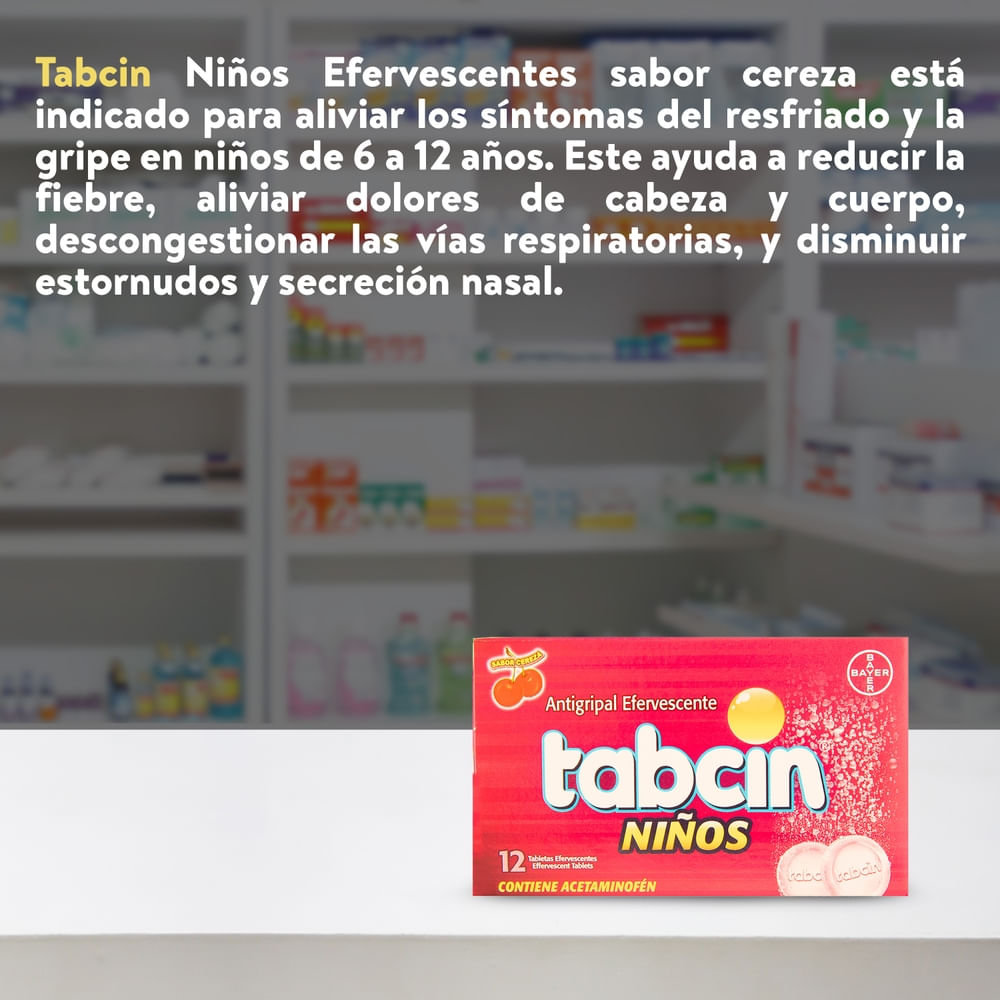 Comprar Tabcin Para Niños, Efervescente, Caja 12 unidades | Walmart ...