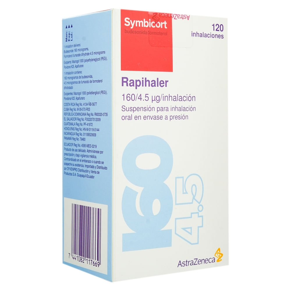 Comprar Symbicort Rapihaler Astra Zeneca 160/4.5 Mcg X 120 Inh ...