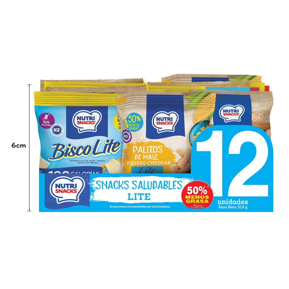 Comprar Snacks Nutrisnacks Saludables Lite, Surtido Bajo En Grasa 12 ...