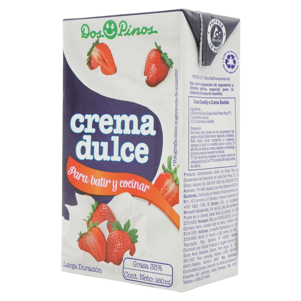 Comprar Crema Dulce Dos Pinos Para Batir - 250ml | Walmart Costa Rica ...