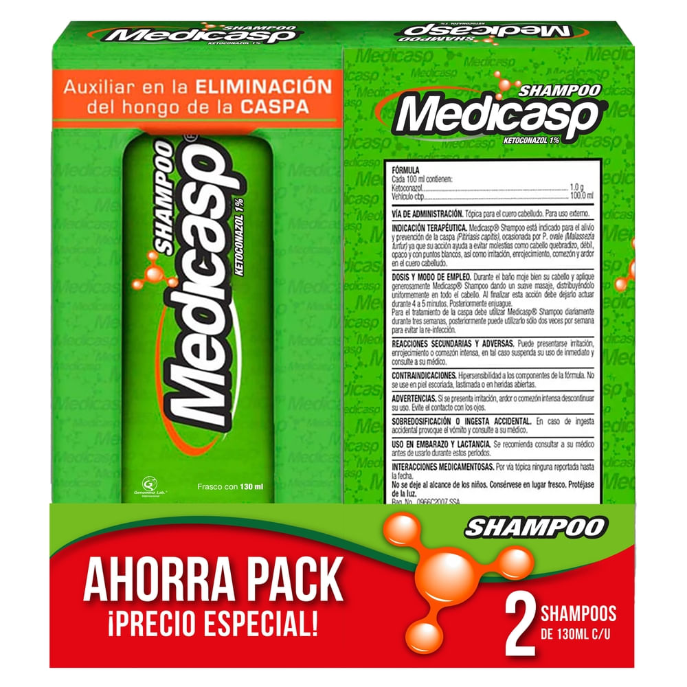 Comprar Shampoo Medicasp para eliminar la caspa 2 pack- 130 ml ...
