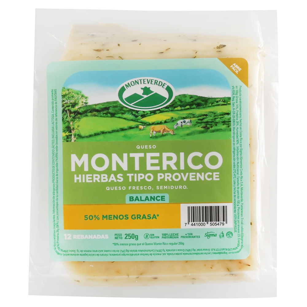 Comprar Queso Monte Rico hierbas tipo provence - 250 g | Walmart Costa ...