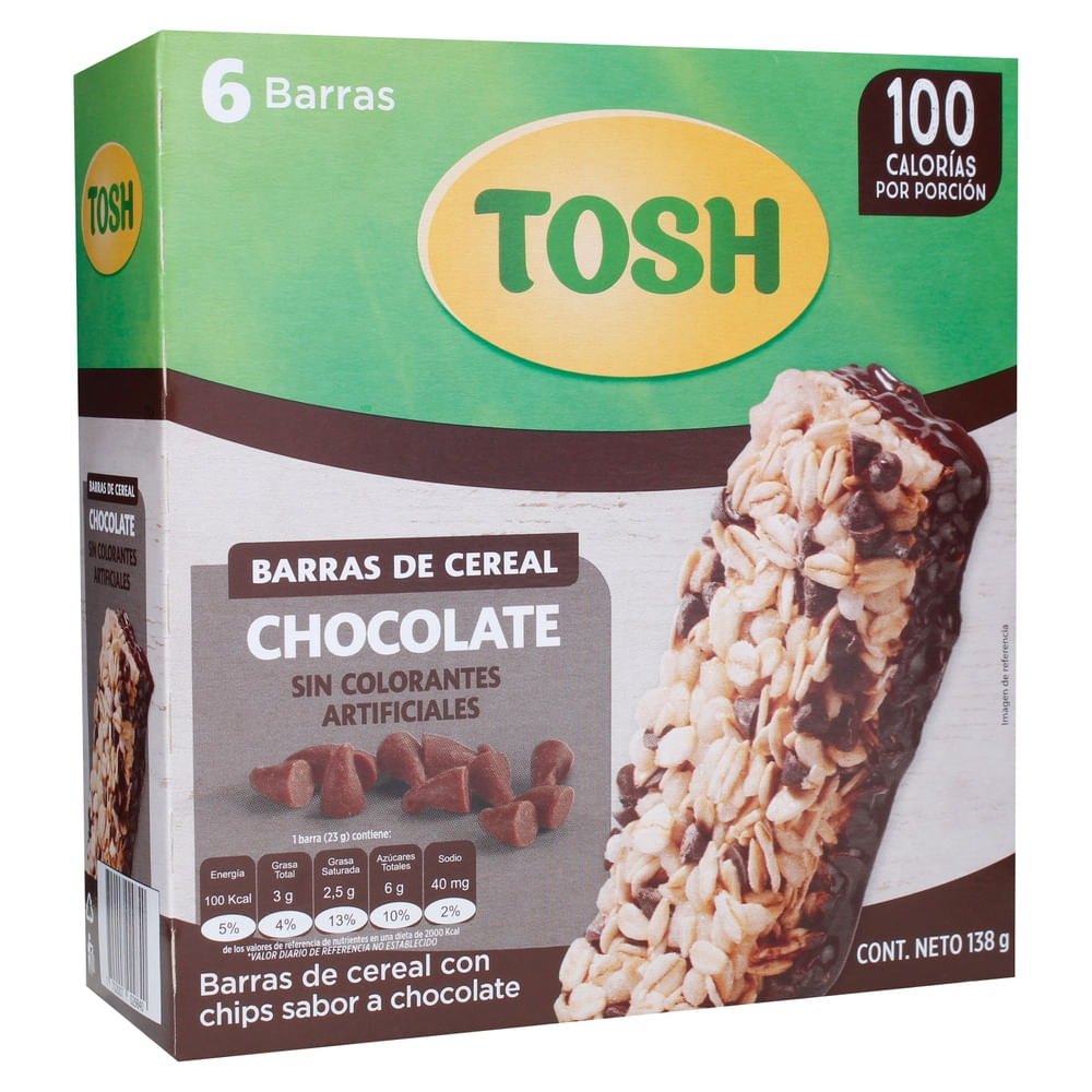 Comprar Barra Tosh De Cereal Con Chispas Sabor a Chocolate 6 Unidades ...
