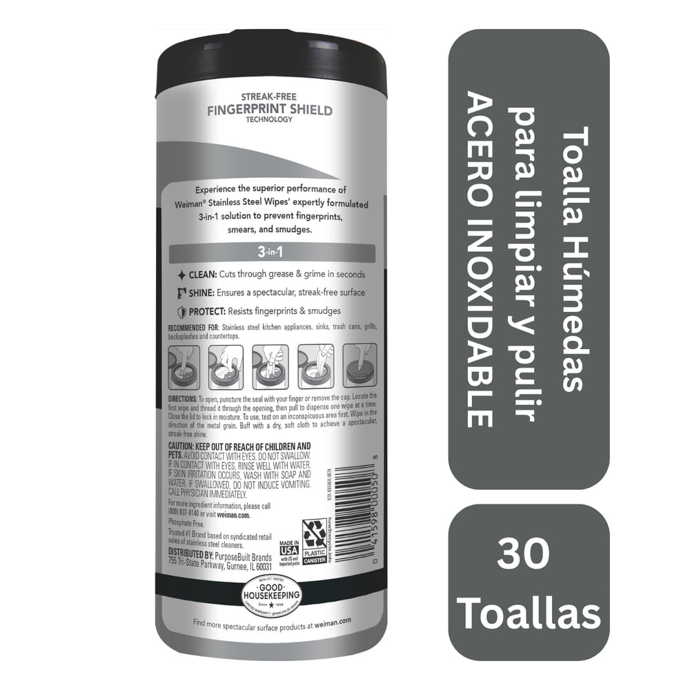 Comprar Toallas Limpiadoras Para Metal Weiman - 30Uds | Walmart Costa ...