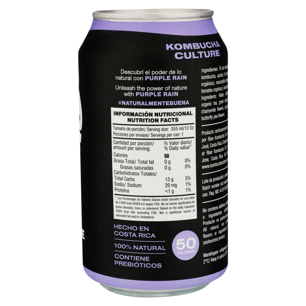 Comprar Bebida Kombucha Culture purple rain clasica - 355 ml | Walmart ...