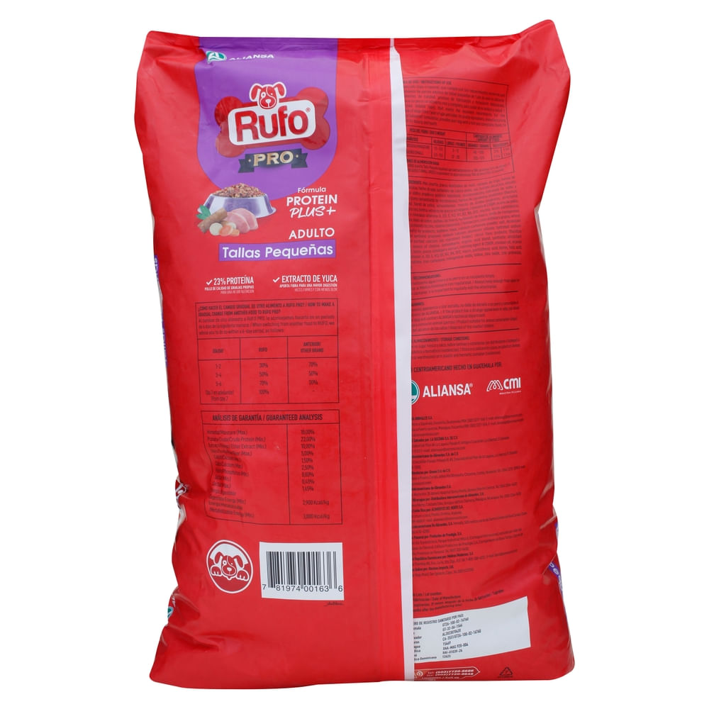 Alimento Rufo Pro Tallas Pequeñas - 4 kg - Walmart | Costa Rica