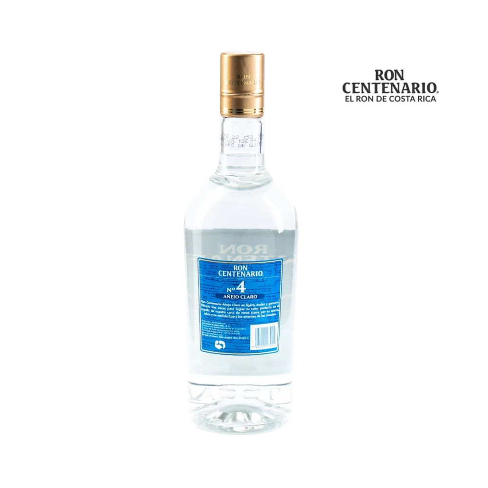 Comprar Ron Centenario Blanco Añejo Claro 4 años - 750 ml | Walmart ...