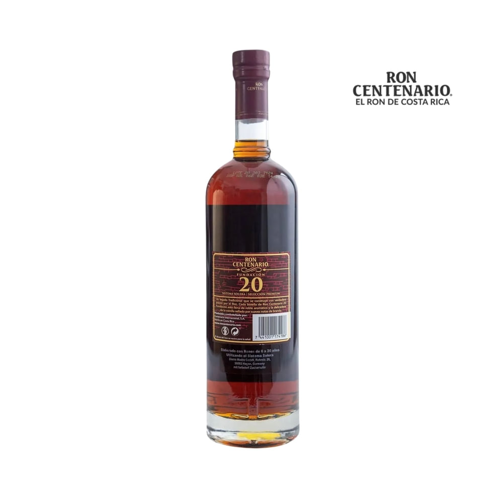 Comprar Ron Centenario Fundación 20 años - 700 ml | Walmart Costa Rica ...
