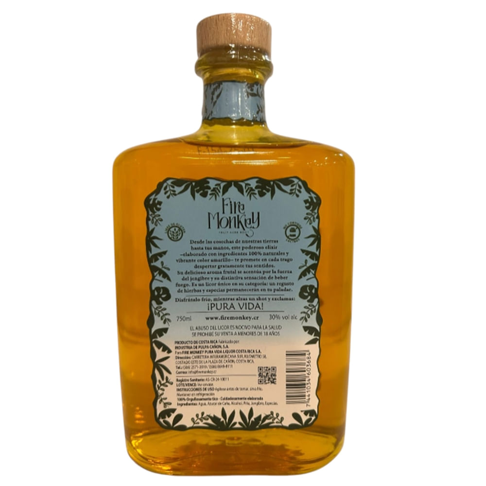 Licor Firemonkey Fruta Especies 750 Ml - Masxmenos | Costa Rica