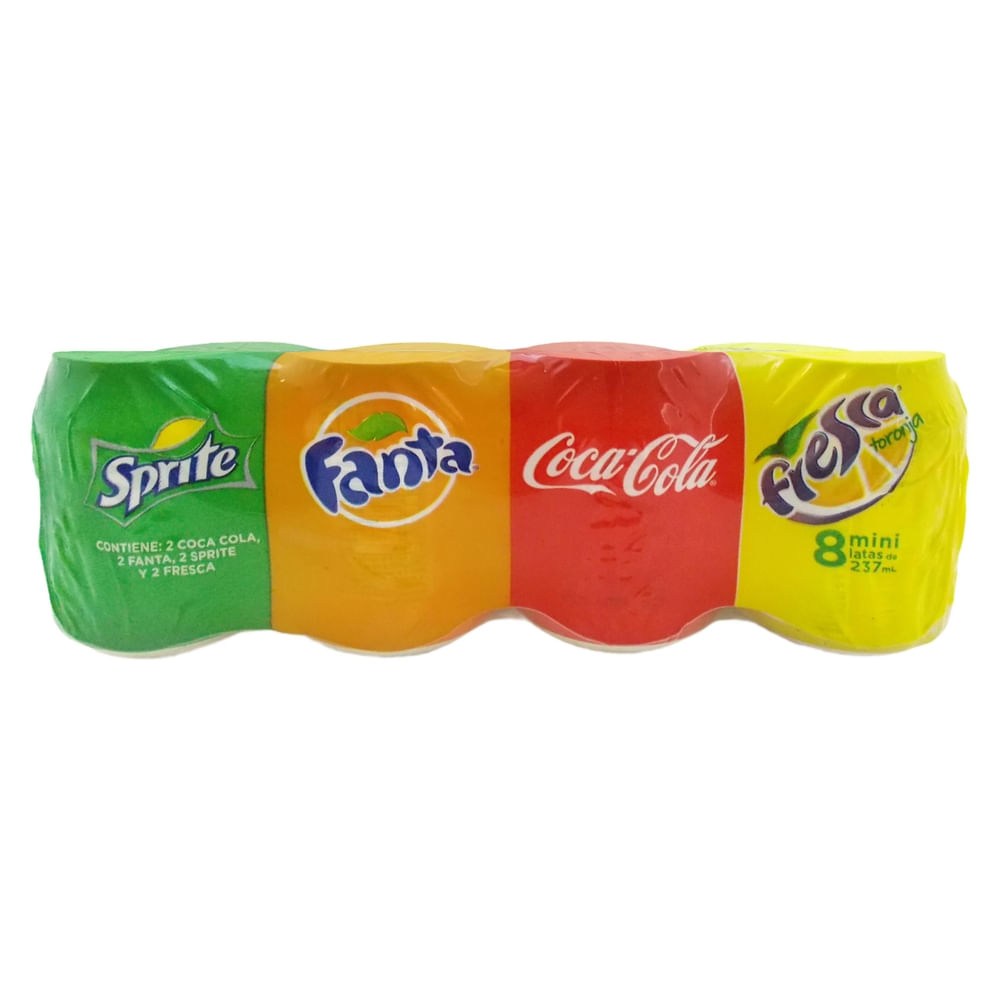 Comprar Gaseosa Coca Cola+Sprite+Fanta+Fresca mini lata - 1896 ml ...