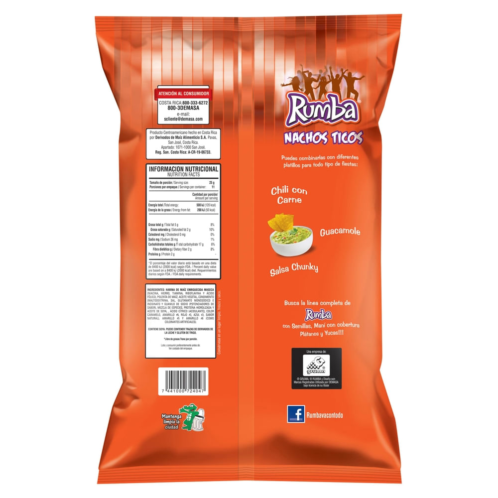 Comprar Snacks Rumba tosty nachos sabor tico - 275 g | Walmart Costa ...
