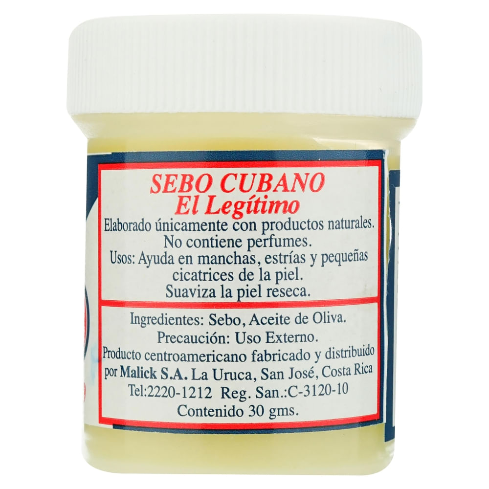 Comprar Sebo Cubano Malick -30 gr | Walmart Costa Rica - Walmart ...