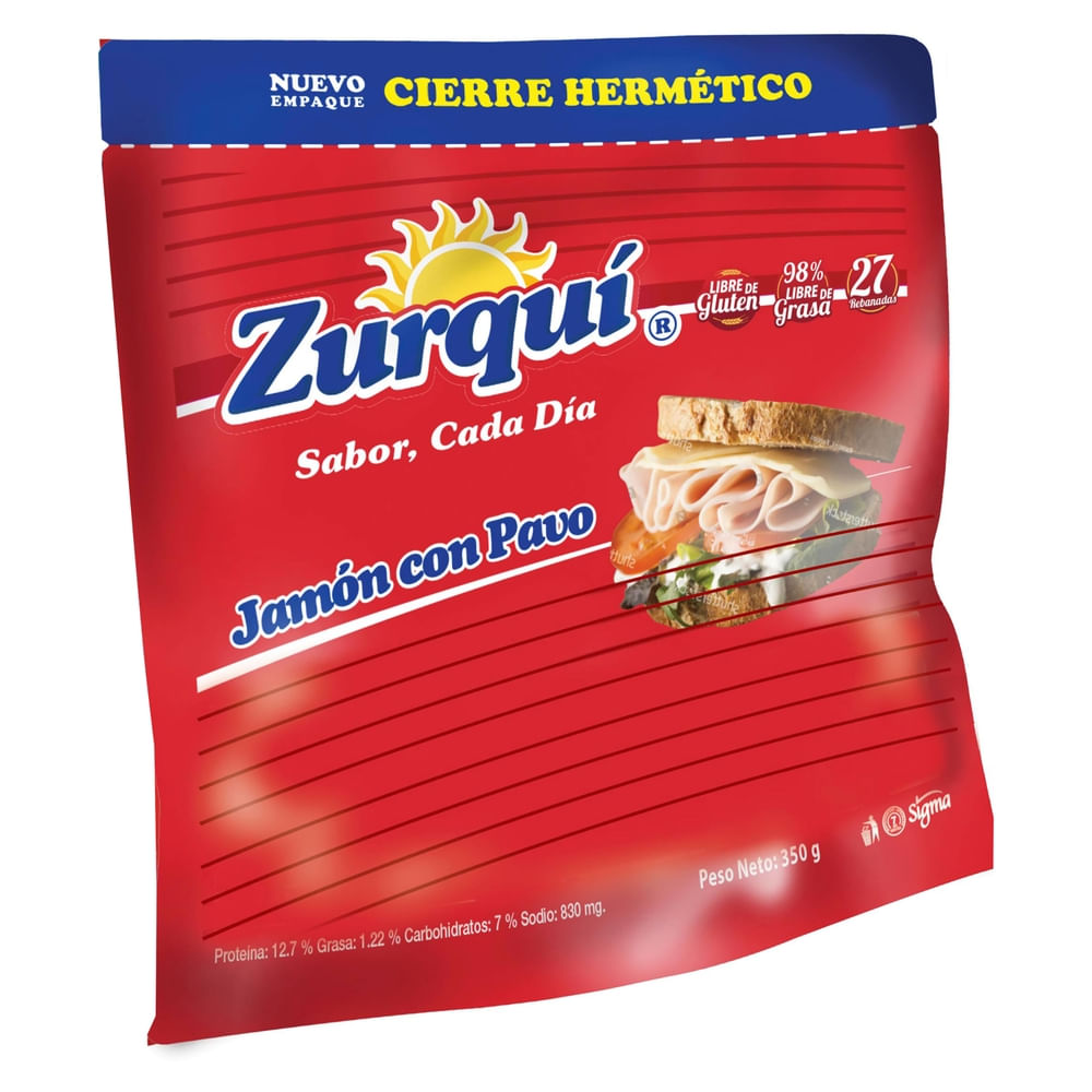 Comprar Jamón Zurquí con pavo zipack -350 g | Walmart Costa Rica ...