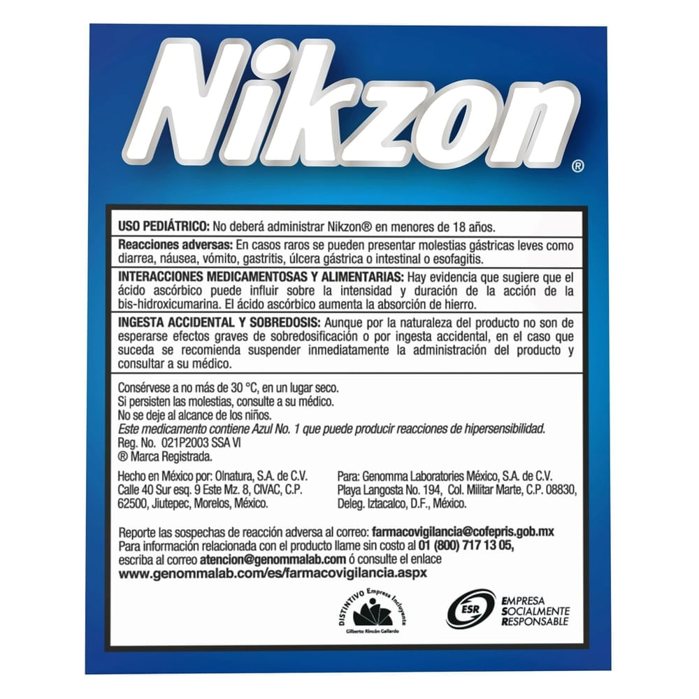 Comprar Nikzon para hemorroides- 40 tabletas | Walmart Costa Rica ...
