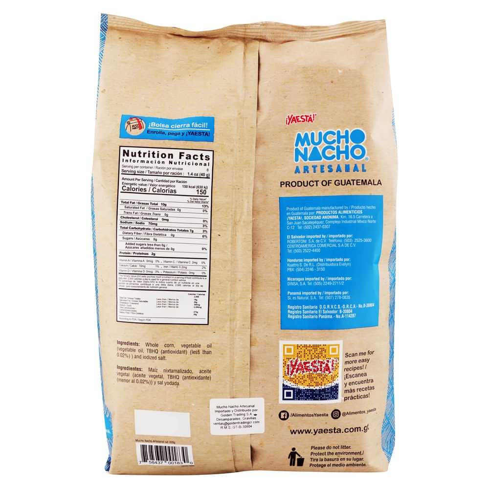 Comprar Snack YaEstá Mucho Nacho Artesanal - 320 g | Walmart Costa Rica ...