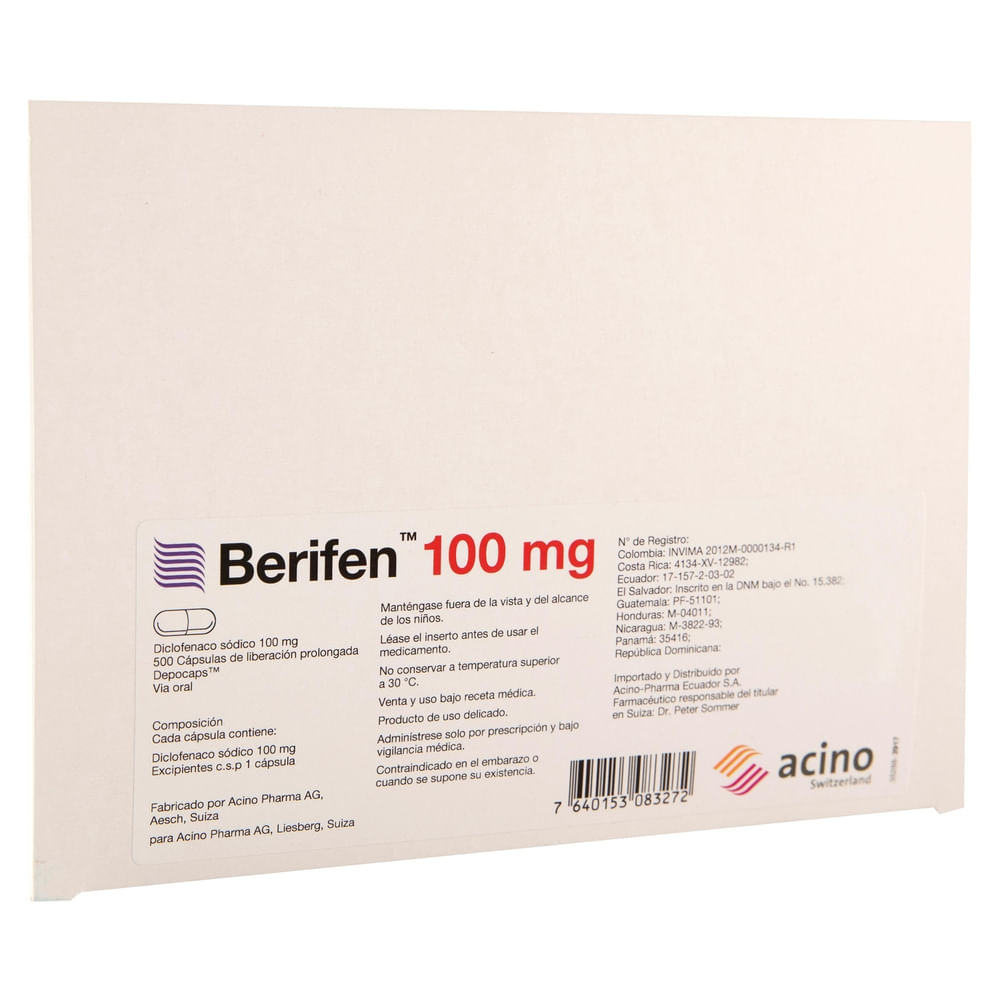Comprar Berifen 100 Mg, Precio indicado por unidad | Walmart Costa Rica ...