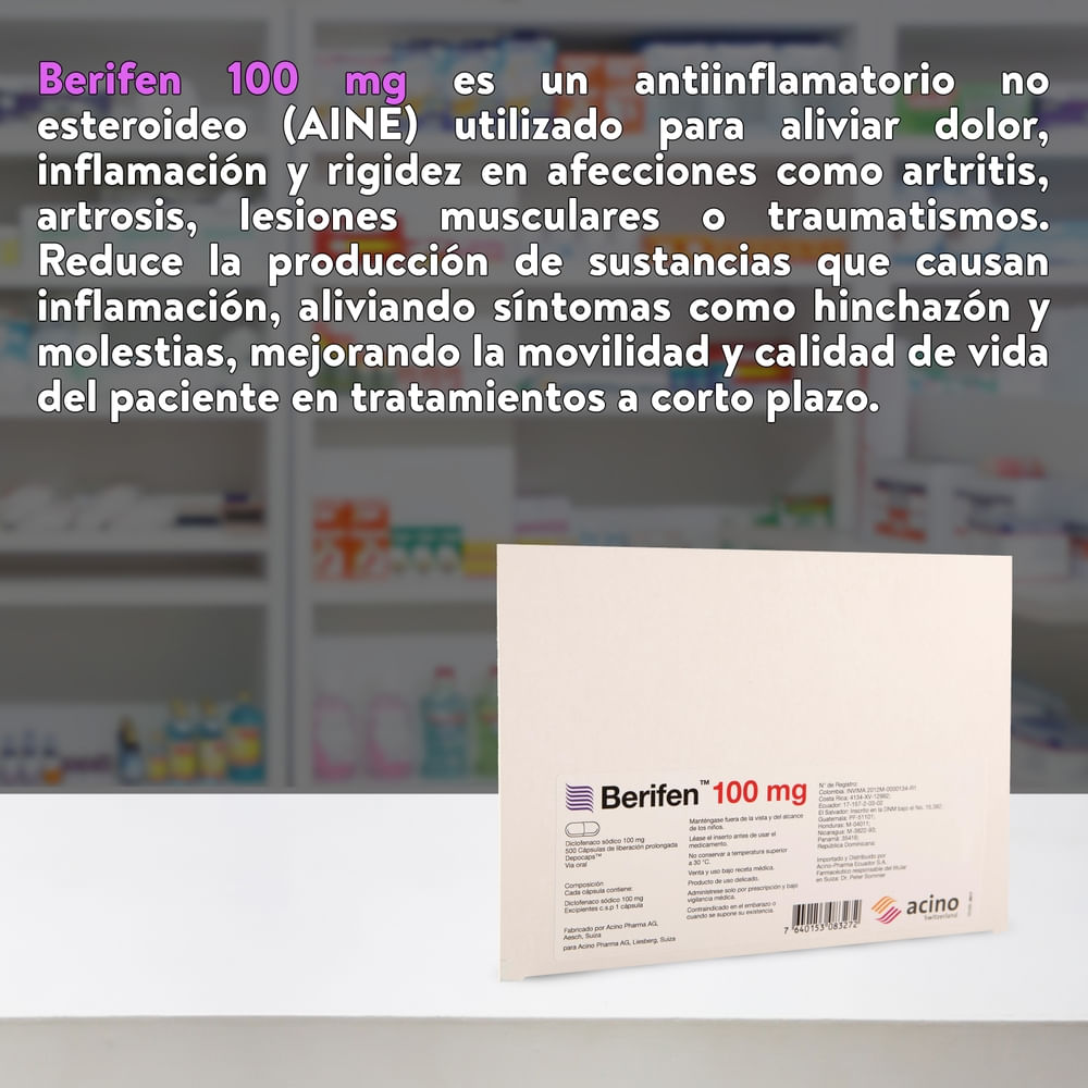Comprar Berifen 100 Mg, Precio indicado por unidad | Walmart Costa Rica ...