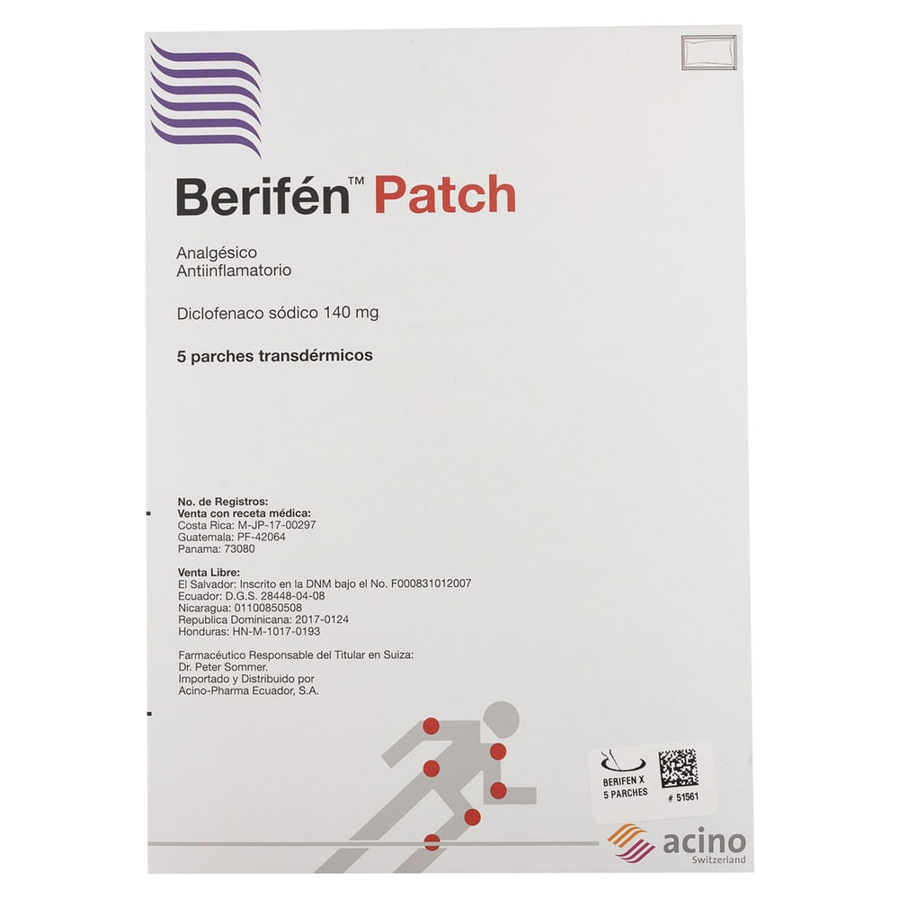 Comprar Parche Berifén 140 Mg, Precio indicado por unidad | Walmart ...