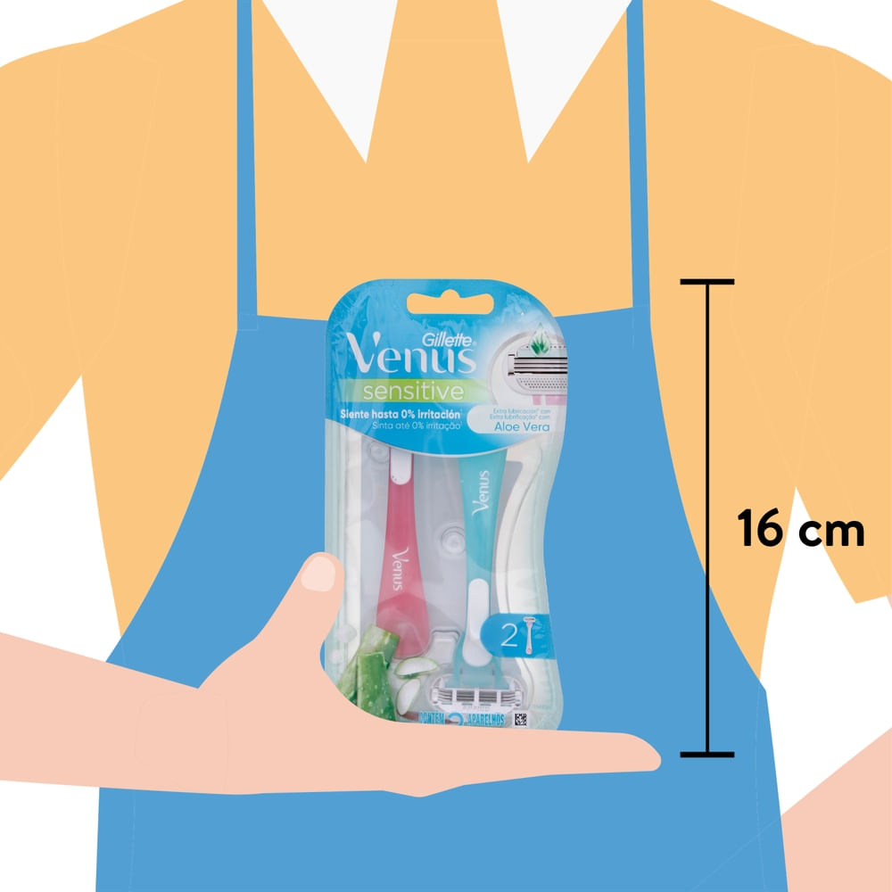 Máquinas Para Afeitar Gillette Venus Sensitive -2 unidades - Walmart ...