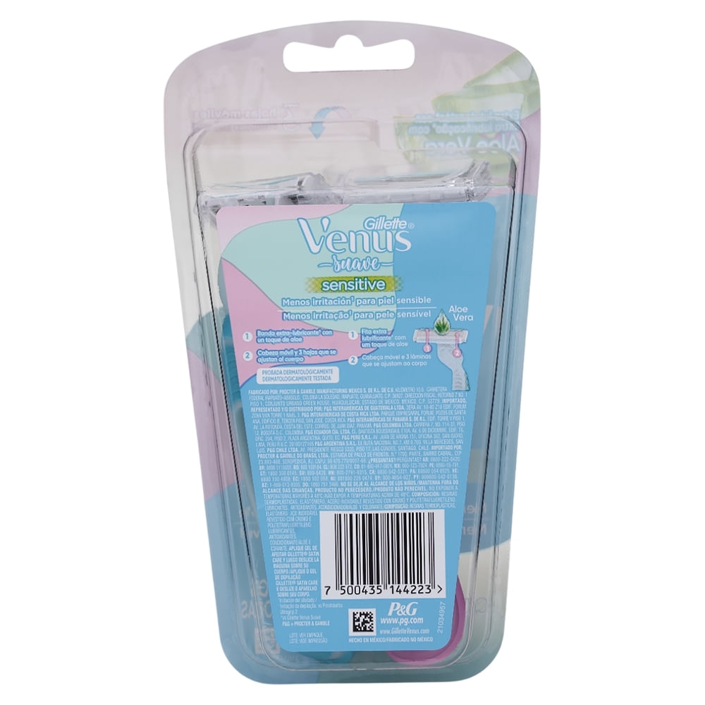 Comprar Rasuradora para Mujer Gillette Venus Suave Sensitive, Piel ...