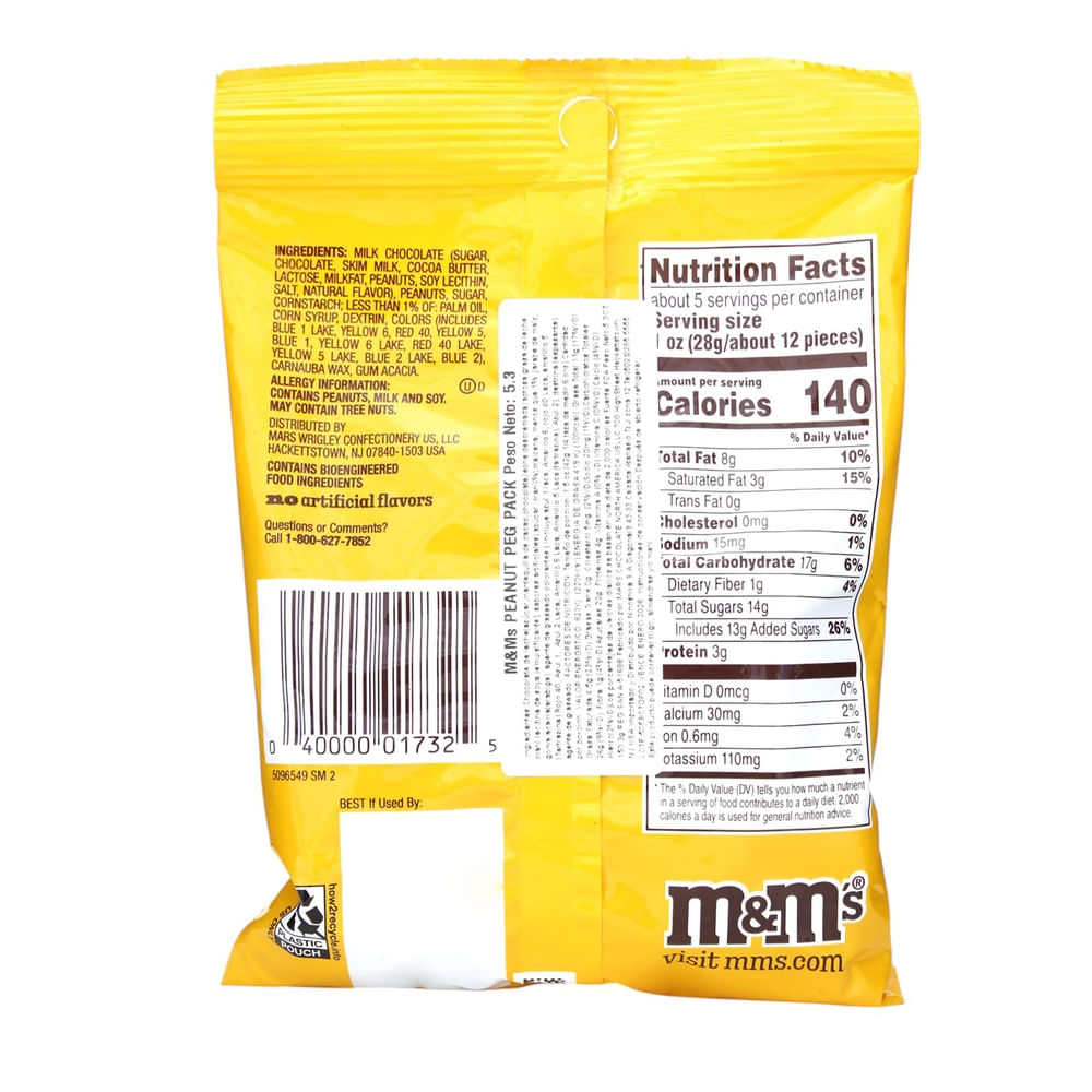 Comprar Chocolate M&Ms Maní En Bolsa - 150.3 g | Walmart Costa Rica ...