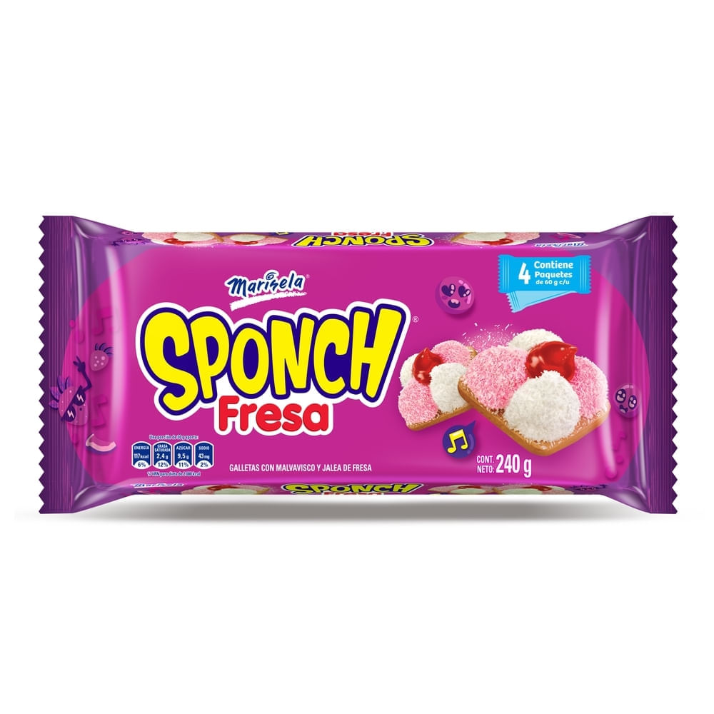 Comprar Galleta Marinela Sponch Fresa 4 pack - 240 g | Walmart Costa ...