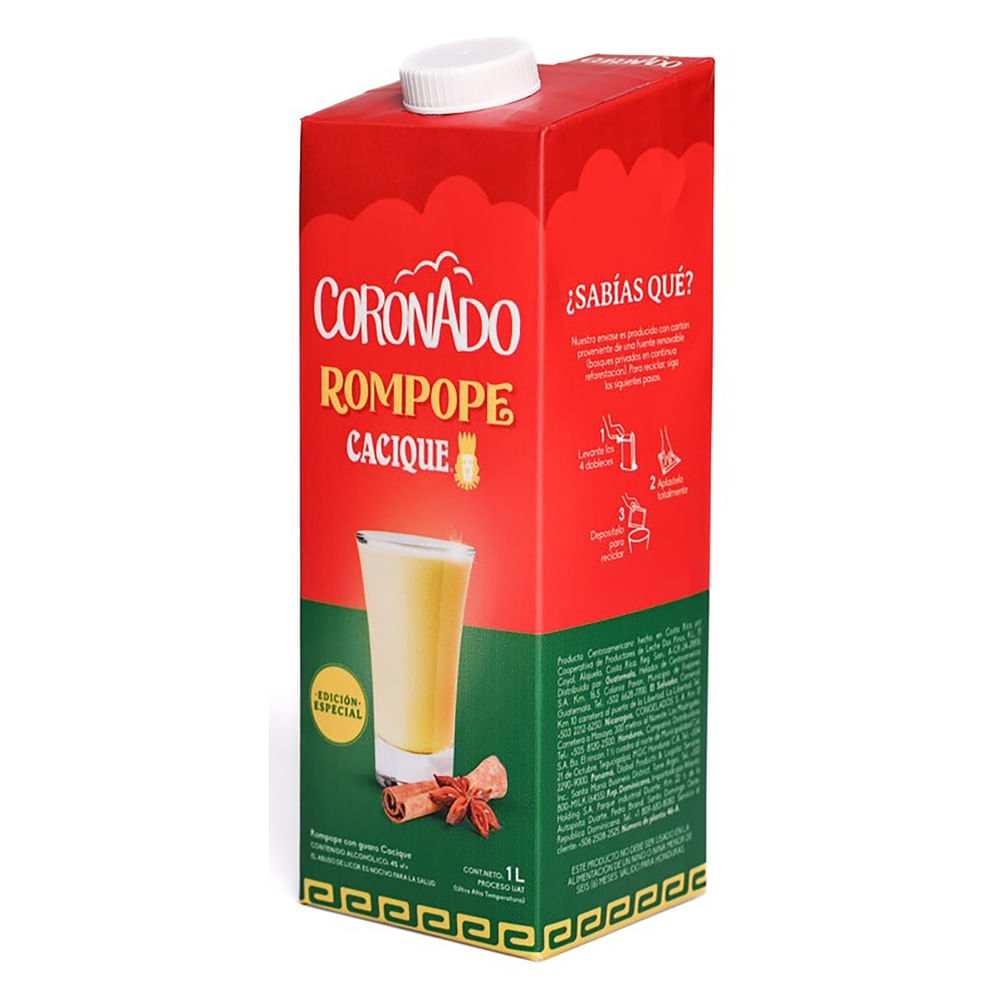 Comprar Rompope Coronado Cacique 1000ml | Walmart Costa Rica - Walmart ...