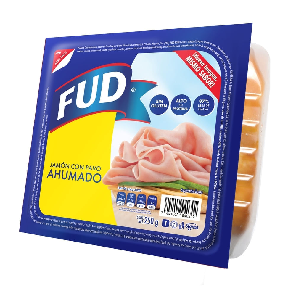 Comprar Jamón Fud con pavo ahumado - 250 g | Walmart Costa Rica ...