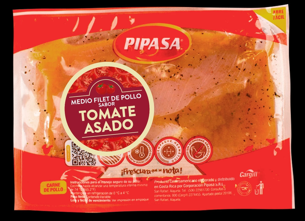 Comprar Filete de Pollo Medio con Tomate Pipasa Empacado - Precio ...